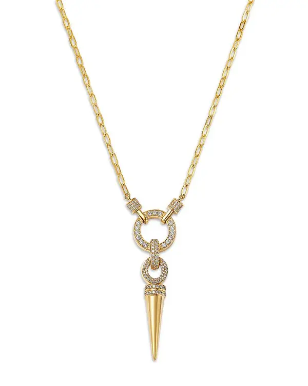 Bloomingdale'S Diamond Spike Statement Necklace In 14k Yellow 1.0 Tcw - Gold