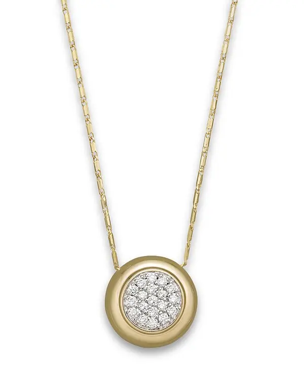 Bloomingdale'S Diamond Pave Pendant Necklace - Yellow Gold/white Diamonds