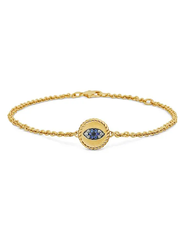 David Yurman Cable Collectibles Evil Eye Bracelet - Gold