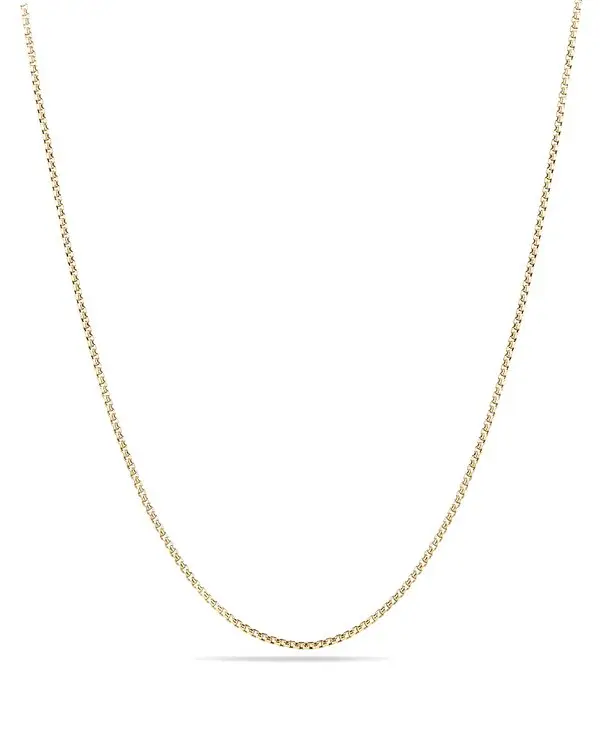 David Yurman 18k Yellow Box Chain Necklace - Gold