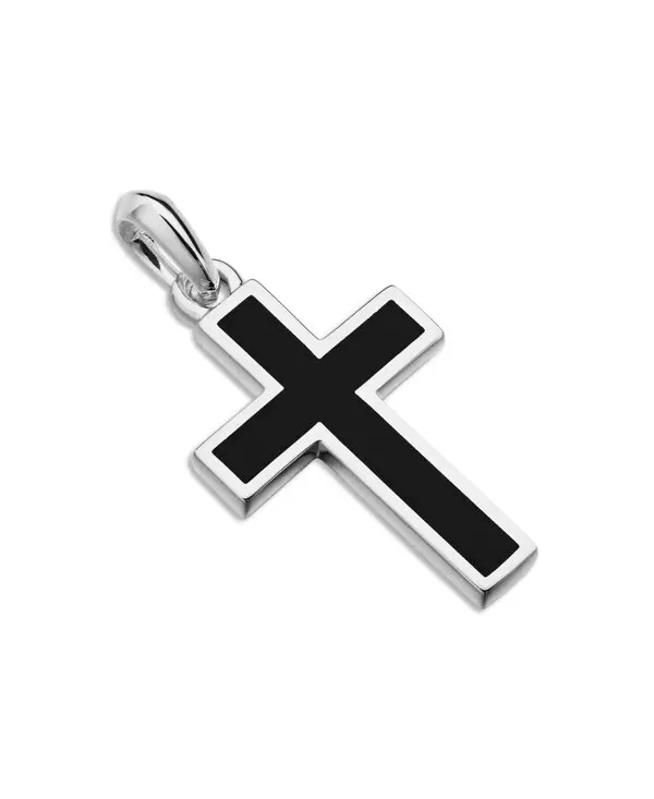 David Yurman Exotic Stone Cross With Black Onyx