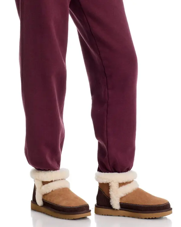 UGG Classic Mini Heritage Suede Shearling Lined Ankle Boots - Chestnut