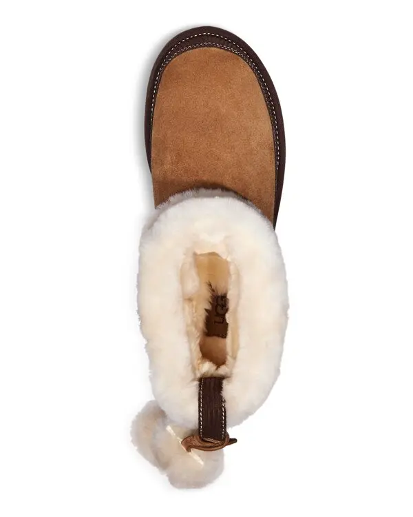 UGG Classic Mini Heritage Suede Shearling Lined Ankle Boots - Chestnut