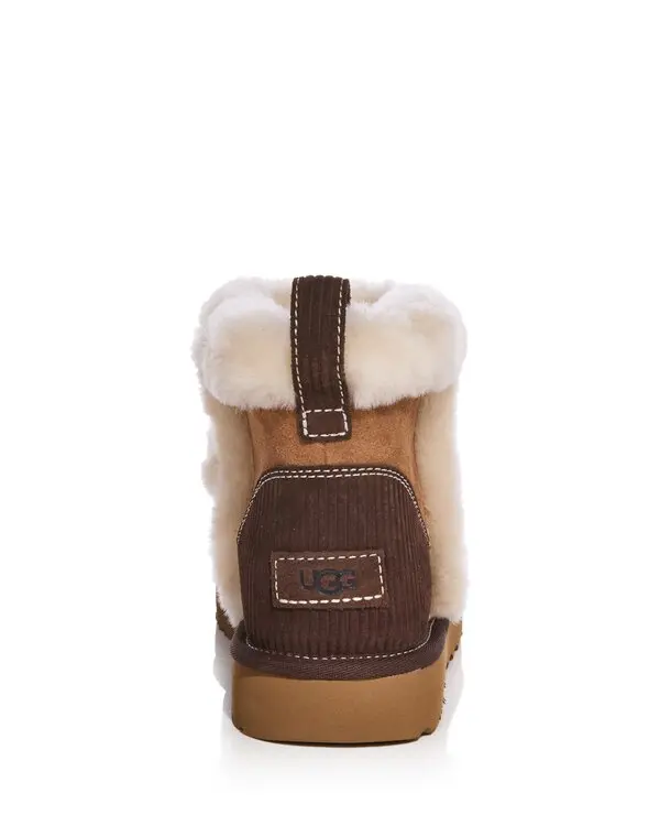 UGG Classic Mini Heritage Suede Shearling Lined Ankle Boots - Chestnut
