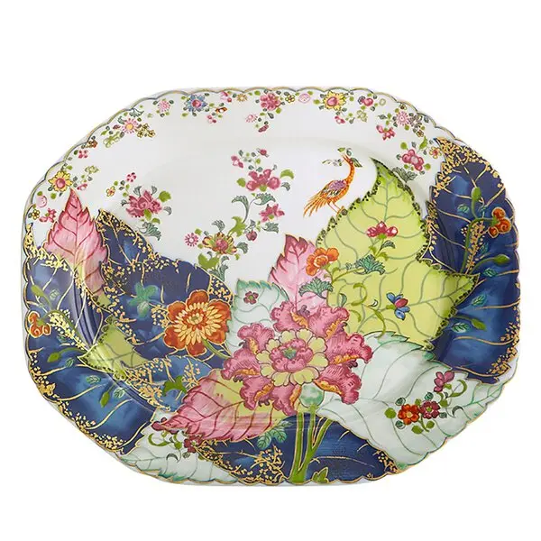 MOTTAHEDEH Tobacco Leaf 15 Platter - Multi