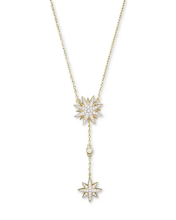Bloomingdale'S Diamond Starburst Drop Pendant Necklace - Gold