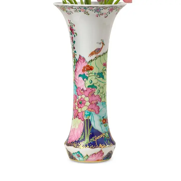 MOTTAHEDEH Tobacco Leaf Trumpet Vase - Multi