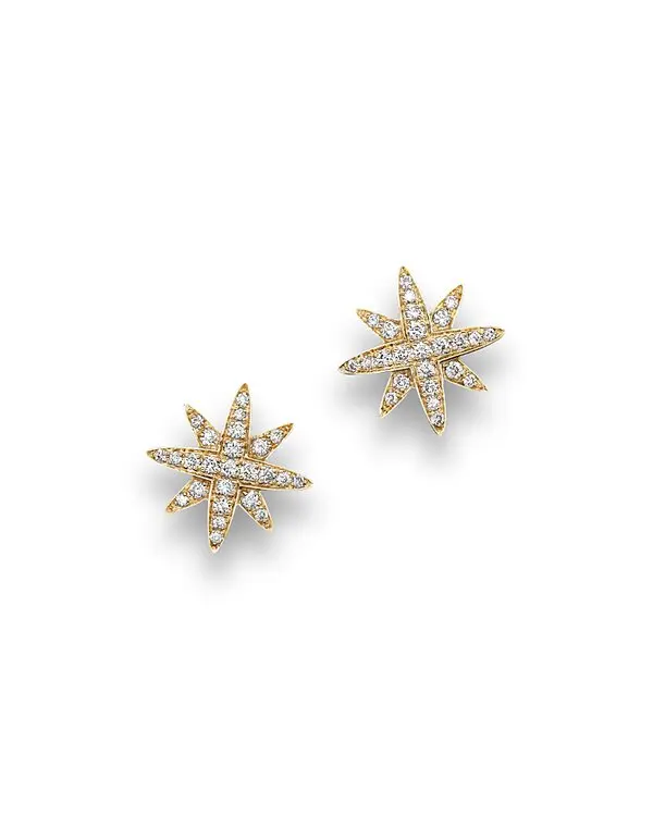Bloomingdale'S Diamond Starburst Stud Earrings - Gold/white
