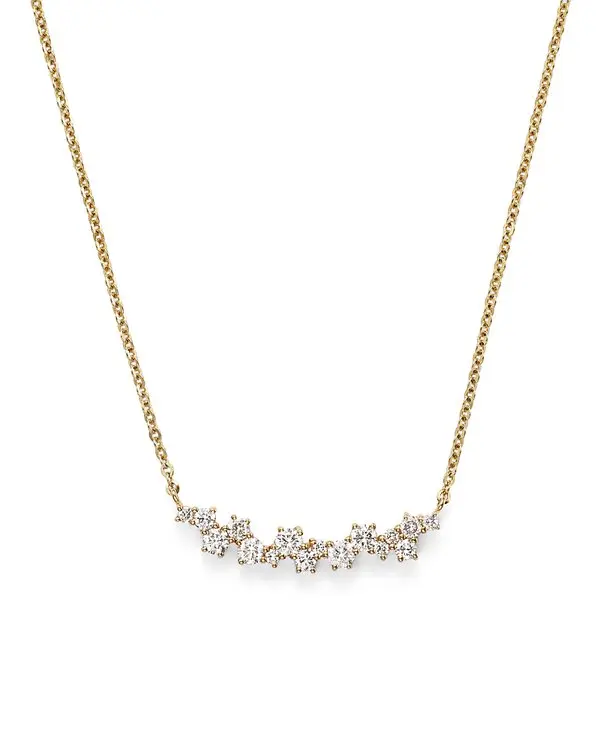 Bloomingdale'S Diamond Scatter Necklace In 14k Yellow Gold - White/gold