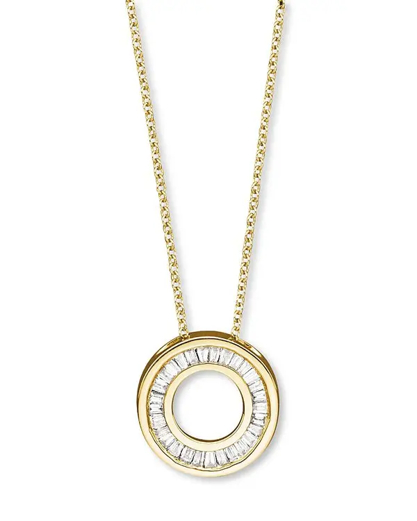 Bloomingdale'S Diamond And 14k Yellow Gold Pendant Necklace - White/gold