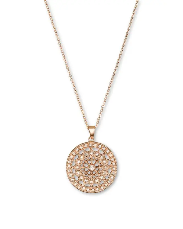 Bloomingdale'S Diamond Medallion Pendant Necklace - Pink