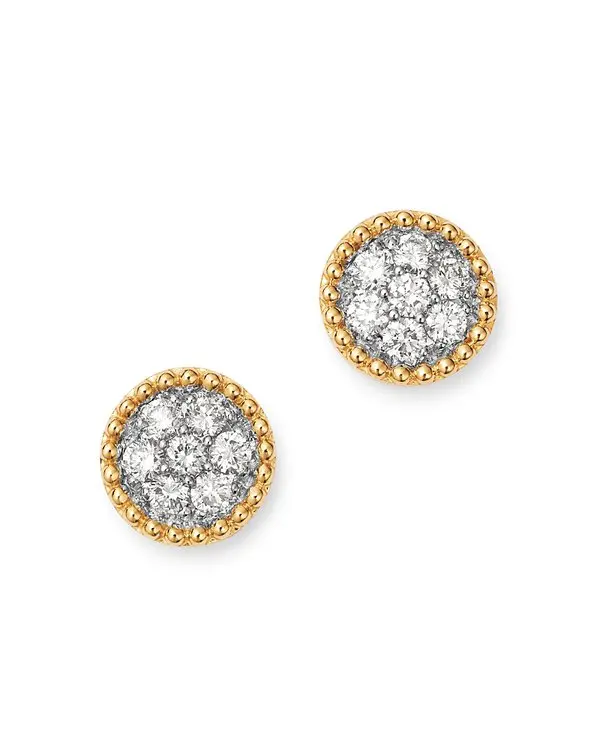Bloomingdale'S Cluster Diamond Stud Earrings - White/gold