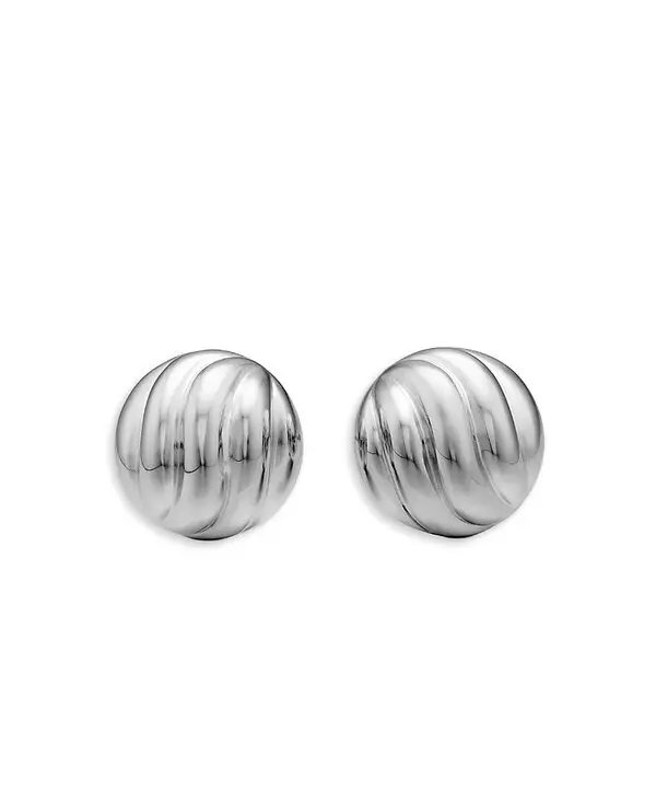 David Yurman Sculpted Cable Earrings - Silver