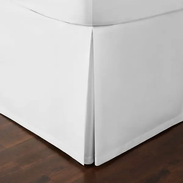 HUDSON PARK COLLECTION 680tc Supima Sateen Bedskirt, Queen Exclusive - White