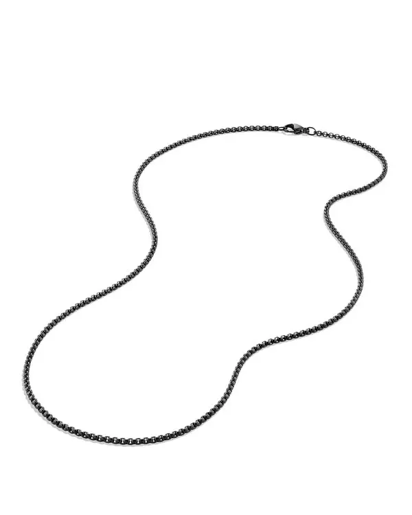 David Yurman Small Box Chain Necklace - Black