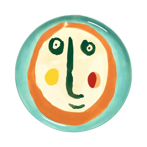 SERAX Feast Ottolenghi Face 1 Serving Plate - Blue Multi