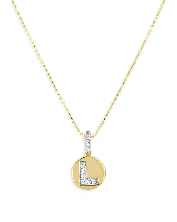 Bloomingdale'S Diamond Initial Pendant Necklace - L