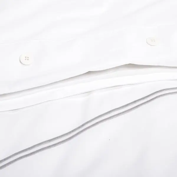 HUDSON PARK COLLECTION Italian Percale Twin Duvet Cover Exclusive - Silver