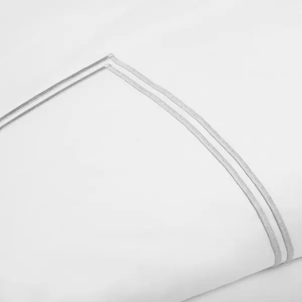 HUDSON PARK COLLECTION Italian Percale Twin Duvet Cover Exclusive - Silver