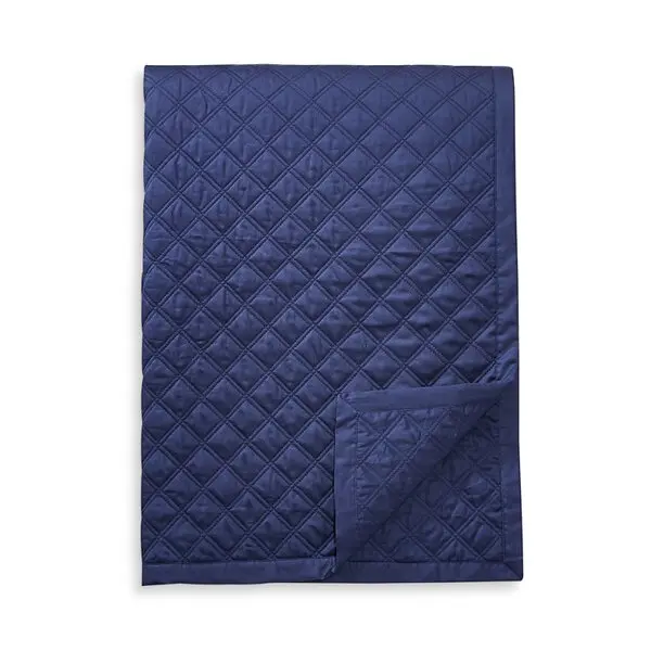 HUDSON PARK COLLECTION Hudson Park Double Diamond Coverlet, Twin Exclusive - Marine Navy