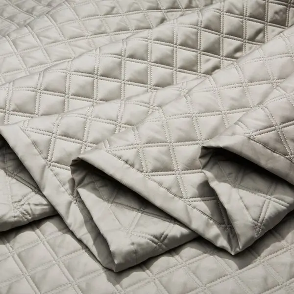 HUDSON PARK COLLECTION Hudson Park Double Diamond Coverlet, Twin Exclusive - Silver