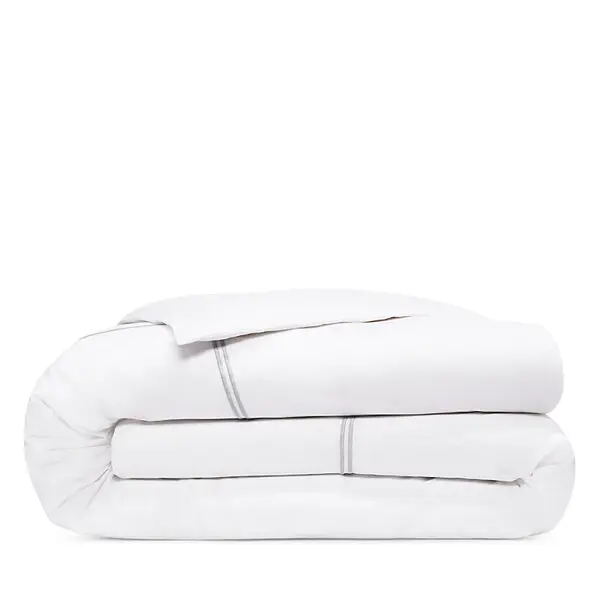 HUDSON PARK COLLECTION Italian Percale King Duvet Cover Exclusive - Silver