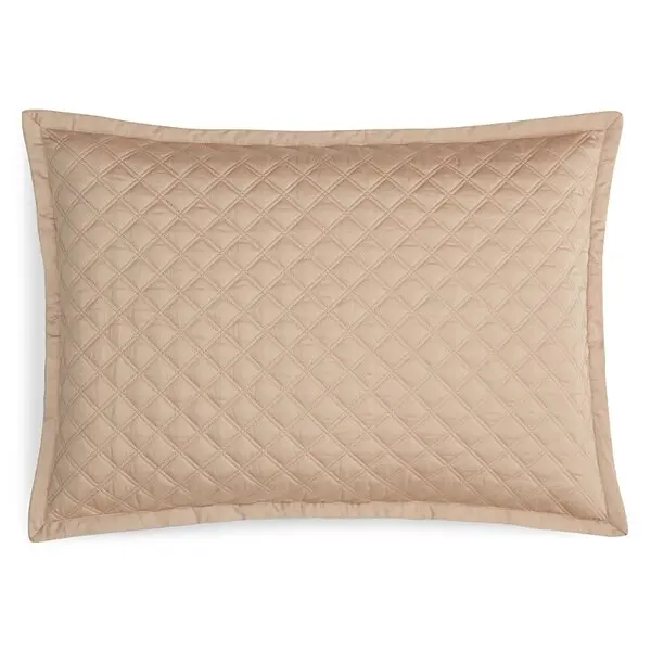 HUDSON PARK COLLECTION Hudson Park Double Diamond Quilted King Sham Exclusive - Champagne