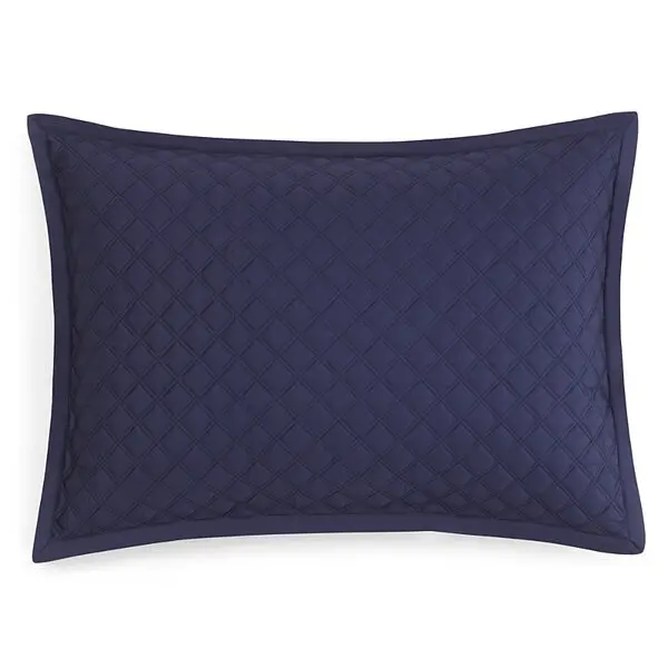 HUDSON PARK COLLECTION Hudson Park Double Diamond Quilted King Sham Exclusive - Marine Navy