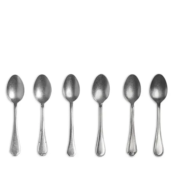 MEPRA Eclectic Coffee Spoons, Set Of 6 - Silver