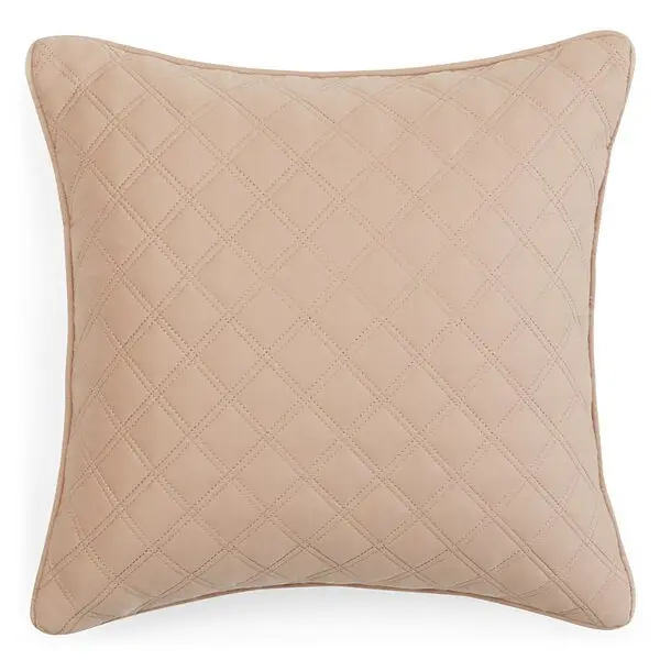 HUDSON PARK COLLECTION Hudson Park Double Diamond Decorative Pillow, 16 X 16 Exclusive - Champagne