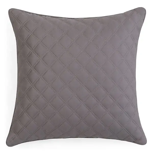 HUDSON PARK COLLECTION Hudson Park Double Diamond Decorative Pillow, 16 X 16 Exclusive - Charcoal