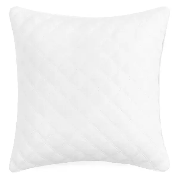 HUDSON PARK COLLECTION Hudson Park Double Diamond Decorative Pillow, 16 X 16 Exclusive - White