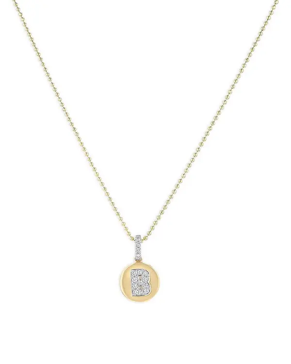Bloomingdale'S Diamond Accent Initial Pendant Necklace - B
