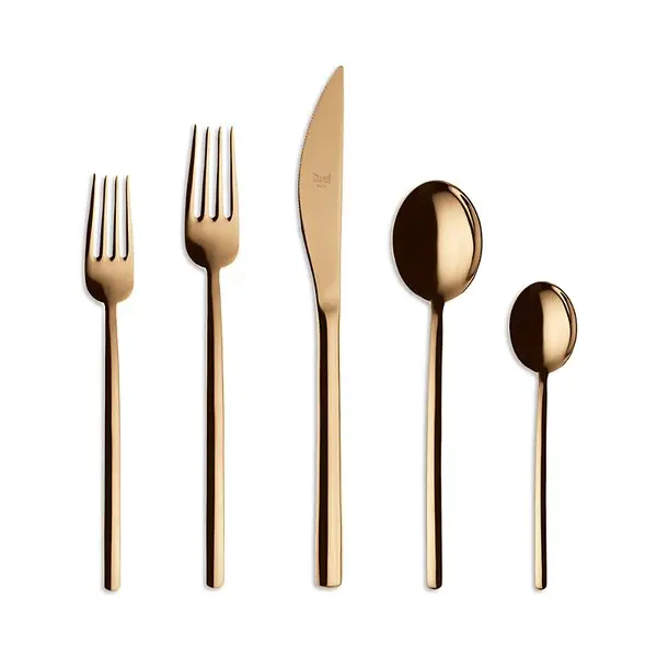 MEPRA Due Oro 5 Piece Flatware Set - Gold