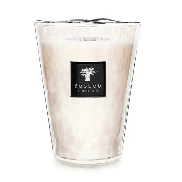 BAOBAB COLLECTION Max 24 White Pearls Candle - No Color