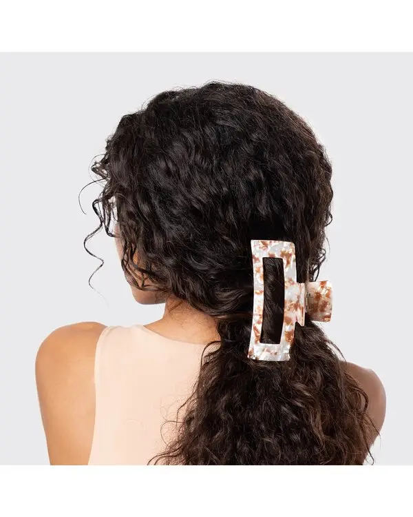 KITSCH Jumbo Open Shape Claw Clip - Brown