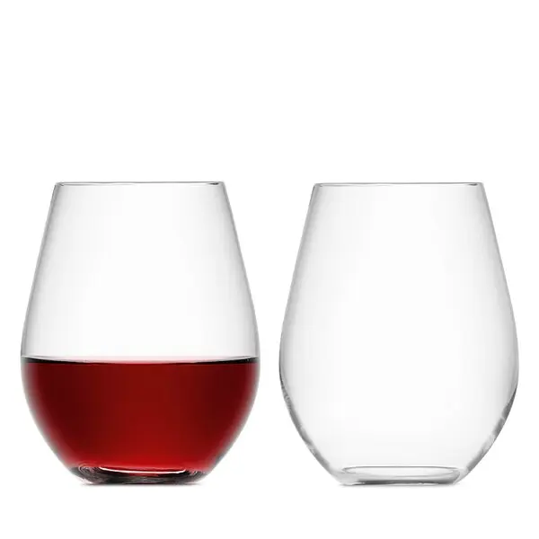 LSA Wine Stemless Red Wine Glass, Set Of 2 - Clear
