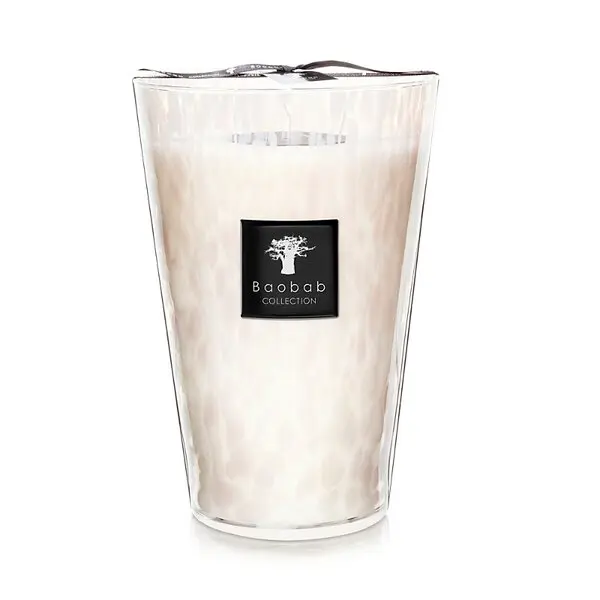 BAOBAB COLLECTION Max 35 White Pearls Candle - No Color
