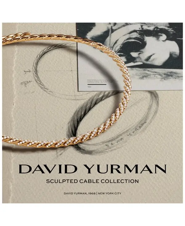 David Yurman Sculpted Cable Diamond Necklace
