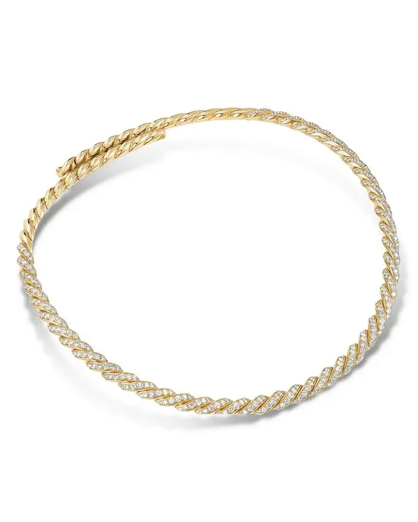 David Yurman Sculpted Cable Diamond Necklace