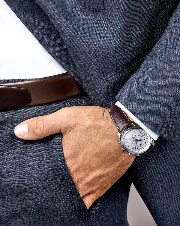 LONGINES Master Collection 40mm Strap Watch - Silver/brown