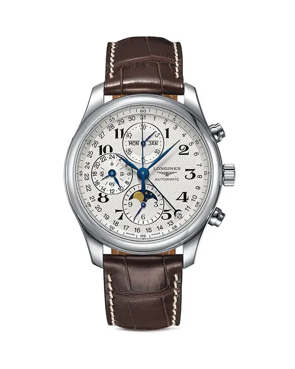 LONGINES Master Collection Chronograph, 42mm - Silver/brown