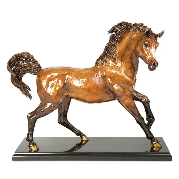 JAY STRONGWATER Arabian Horse Figurine - Black Onyx