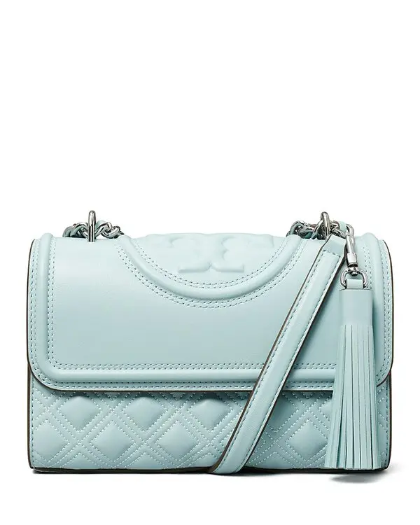 Tory Burch Fleming Small Quilted Leather Convertible Shoulder Bag - Mist