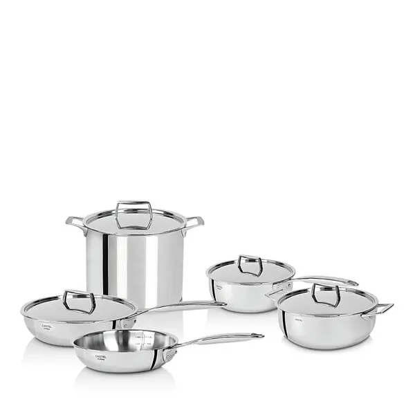 CRISTEL Castel Pro Ultraply 9-piece Cookware Set - Silver