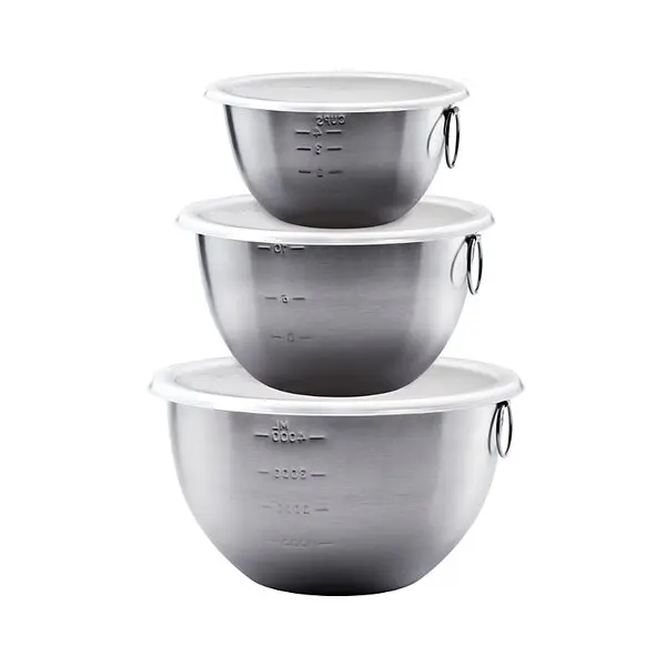TOVOLO Mixing Bowls, Set Of 3 - Stainless Steel