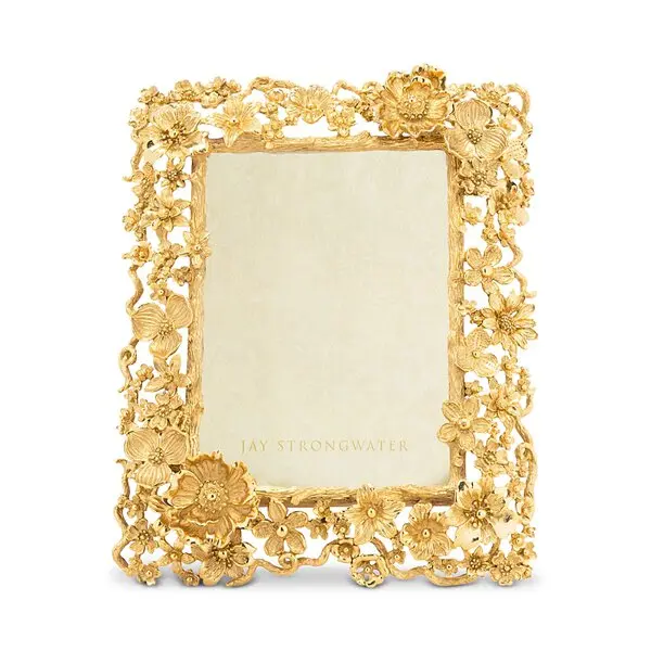 JAY STRONGWATER Carol Floral Cluster Frame, 5 X 7 - Gold