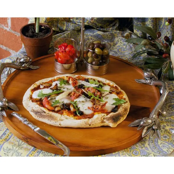 VAGABOND HOUSE Olive Acacia Serving Tray, Round