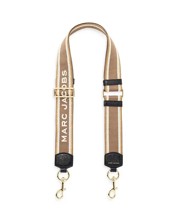 Marc Jacobs The Logo Webbing Strap - Beige/gold