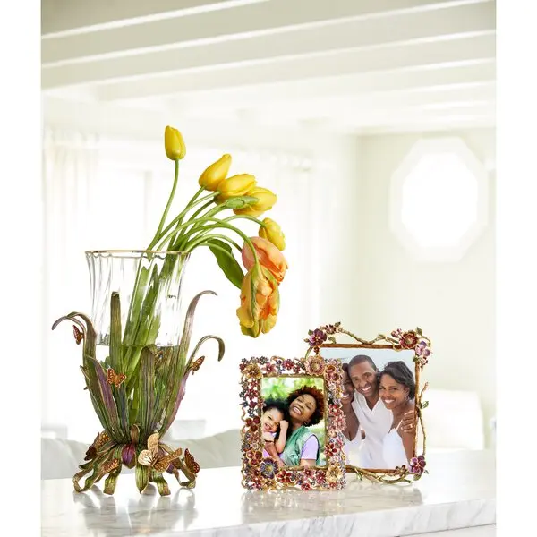 JAY STRONGWATER Ophelia Floral Cluster Frame, 5 X 7